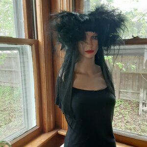 Hair | Black Gothic Bat Nest Wig With Bangs Mixed With Human Hair ...
